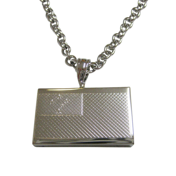 Kiola Designs | Jewelry | Silver Toned Etched Samoa Flag Pendant ...